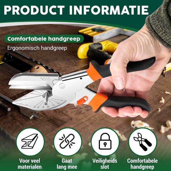 Plintenschaar - Verstekschaar 45°-135° - Laminaatknipper - RVS ...