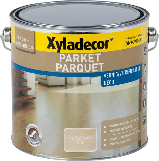 Xyladecor Parketvernis Deco - Satin - Kleurloos - 2.5L | bol