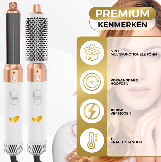 Besjaar Airstyler Krultang 5 in 1 - Multistyler Föhnborstel - 5 in 1 ...