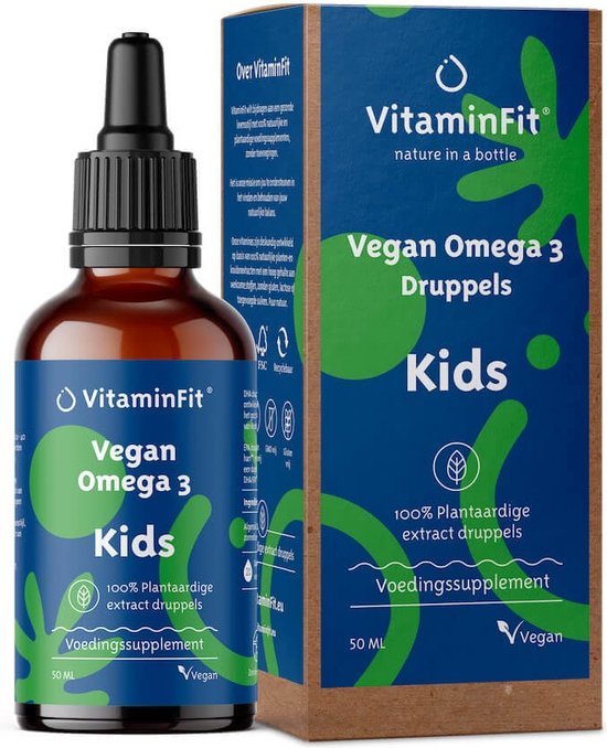VitaminFit Vegan Omega 3 Kinder Druppels - 100% Natuurlijk ...