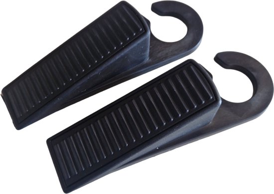 2 x Deurstoppers - Zwarte Deurstoppers - 2 stuks Deurstoppers ...