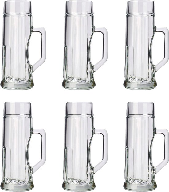 Bierglazen - Bierpullen - Premium - 0,5 liter - Set van 6 | bol
