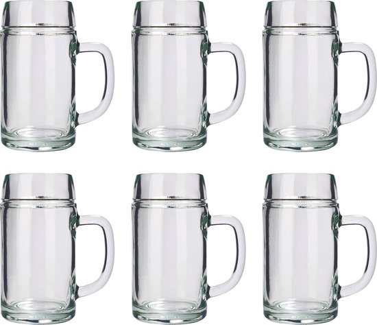 Bierglazen - Bierpullen - Styria - 1 liter - Set van 6 | bol