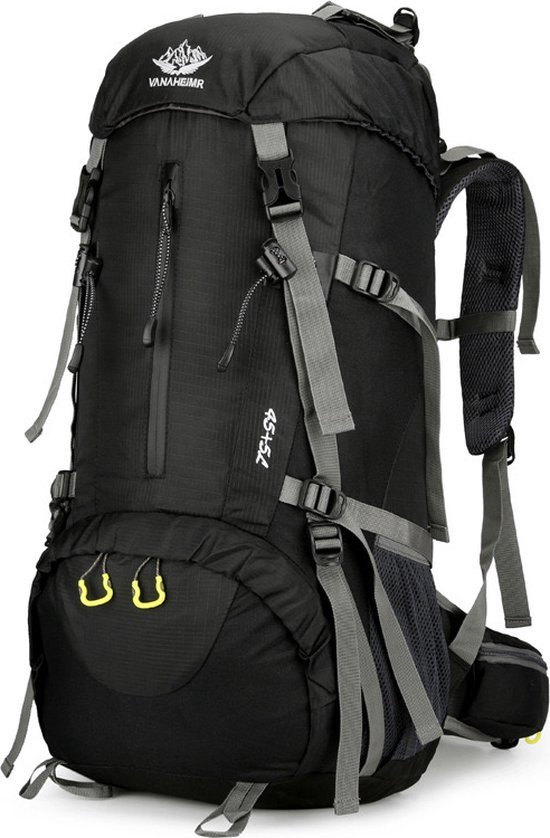 Grote Rugzak 45L+5L - Zwart - Rugzak voor Hiken - Berg beklimmen ...