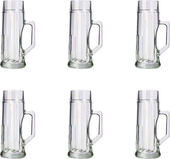 Bierglazen - Bierpullen - Premium - 0,3 liter - Set van 6 | bol