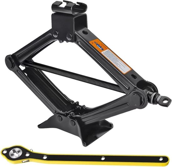 Professionele autokrik set - 1T schaarkrik max hefhoogte 340 mm ...