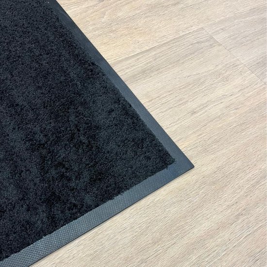 Schoonloopmat Cleanstep - Deurmat - 60x85 cm - Zwart - Met rubberen ...