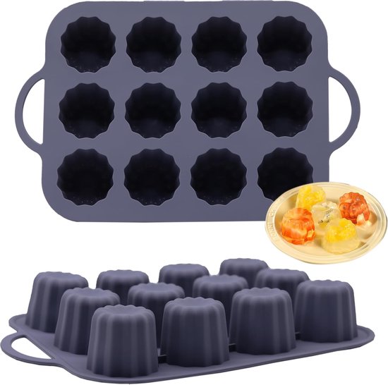 Puddingvorm muffinvorm siliconen muffin bakvorm - anti-aanbaklaag ...