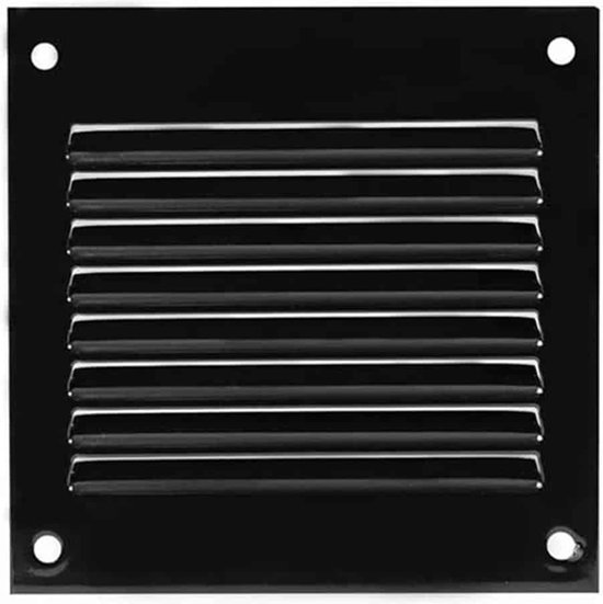 Metalen rooster 100x100mm zwart - MR1010M - RAL9005 | bol