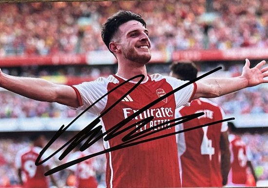 Declan Rice Ingelijste Handtekening – 15 x 10cm In Klassiek Zwart Frame ...