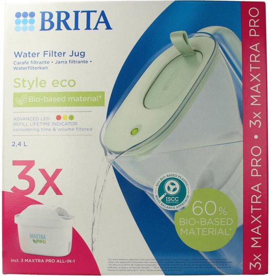 Brita Style Eco Waterfilterkan Groen + 3 Maxtra Filterpatronen | bol