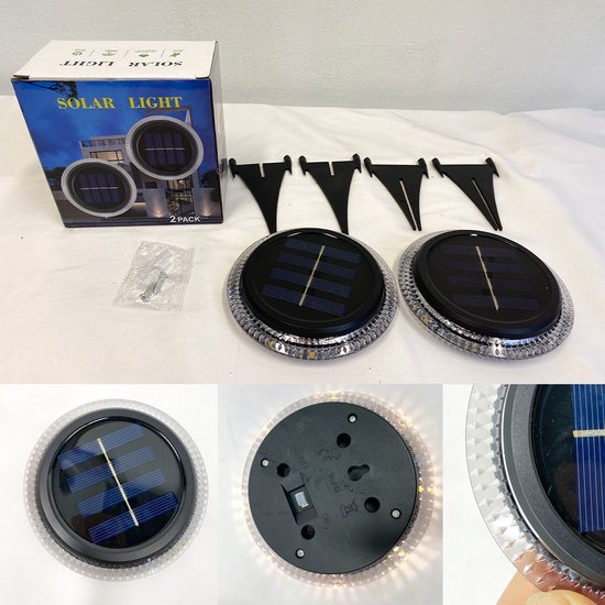 Meedeer Solar Grondspots (4stuks) - Warm wit- Grond Spots op Zonne ...