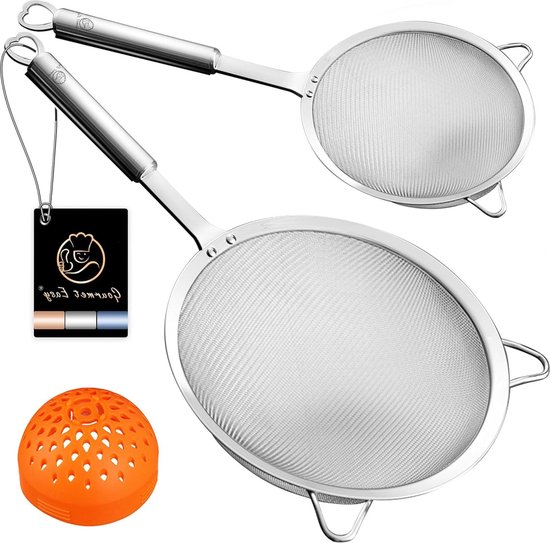 Roestvrijstalen zeefset voor bakken en koken - 1 grote pastasteef - 1 ...
