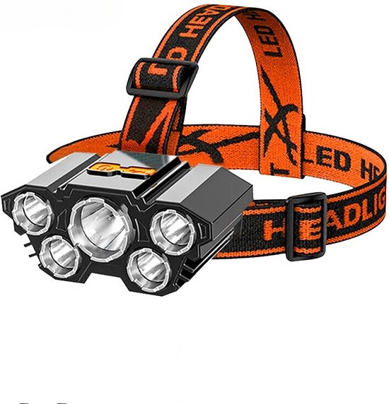 Hoofdlamp - Hoofdlamp LED oplaadbaar - Hoofdlamp Oplaadbaar - Hoofdlampen - 5 Velle... | bol
