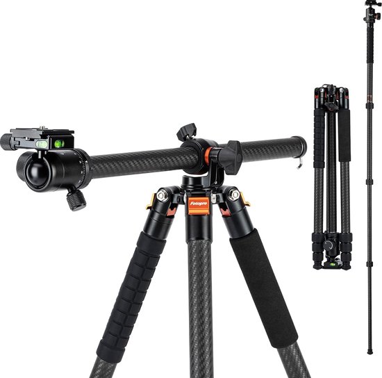 Fotopro Horizontal Camera Tripod 75 Inch Carbon Fiber | bol