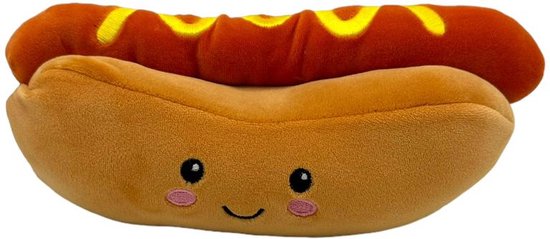 Softlings Foodies - Frankie de Hotdog knuffel - 22 cm - Pluche | bol