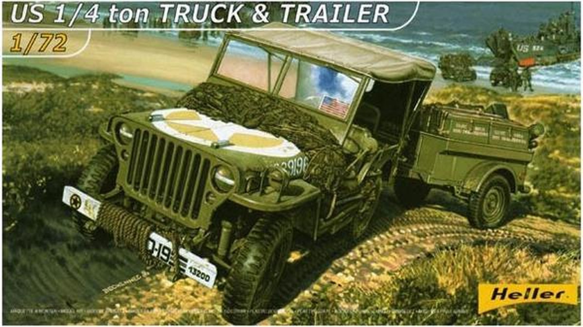 Heller - 1/72 Us 1/4 Ton Truck En Trailerhel79997 - modelbouwsets, hobbybouwspeelgoed... | bol