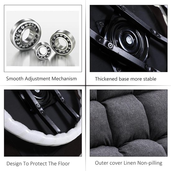 Vloerstoel, tot 150 kg belastbaar, vloerstoel, 6 standen verstelbaar ...