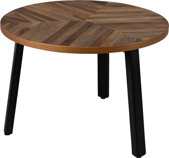Dutchbone Mundu Salontafel Rond Hout - Set van 2 | bol