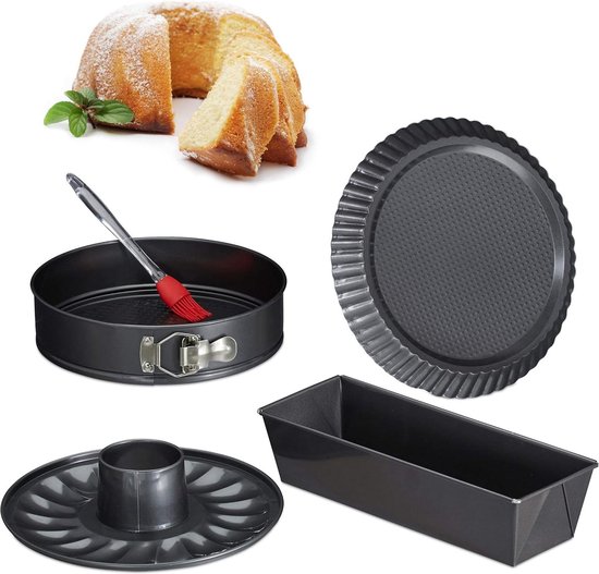5-delige bakvorm set voor taarten en cakes - springvorm met bodem ...