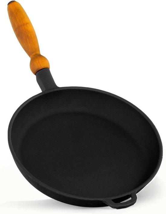 Universal 4BIG.fun 26-cm Cast Iron Frying Pan | Low Profile for Stewing ...