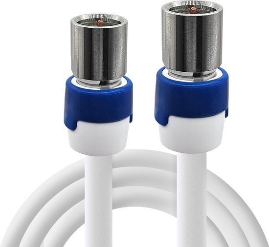 Coax kabel op de hand gemaakt - 3 meter - Wit - IEC 4G Proof ...