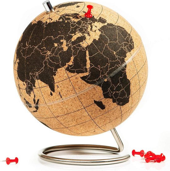 Mini kurk wereldbol - houden reizen avonturen herinneringen - leerzame ...