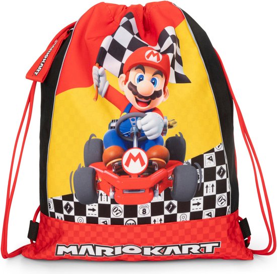 MARIOKART Gymbag / Zwemtas, Racecar - 42 x 34 cm - Polyester | bol