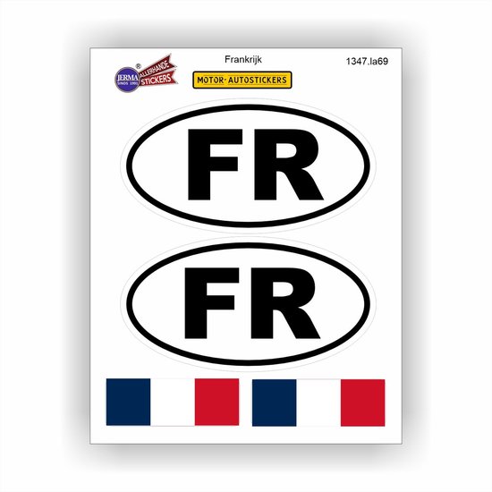 FR, Frankrijk auto sticker set | bol