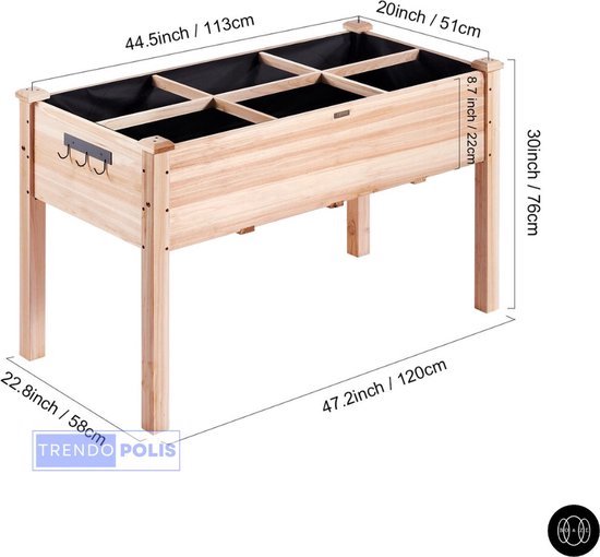 - Kweekbak - Kweektafel op poten - Moestuintafel verhoogd - Kweektafel ...
