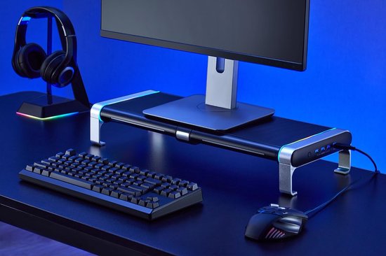 Monitorstandaard met RGB-verlichting met één druk op de knop | bol