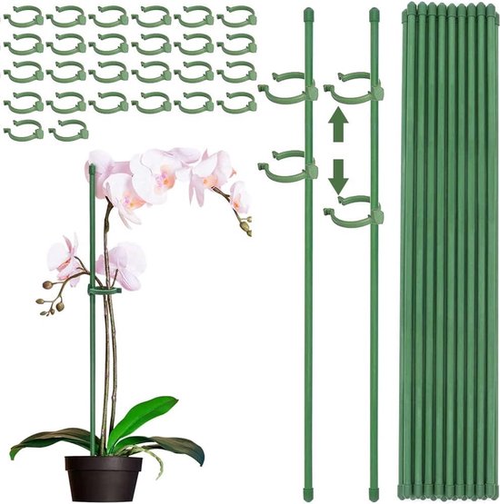 Plantensteunen met ringen - Orchideeënstaven plantensteun 45 stuks ...