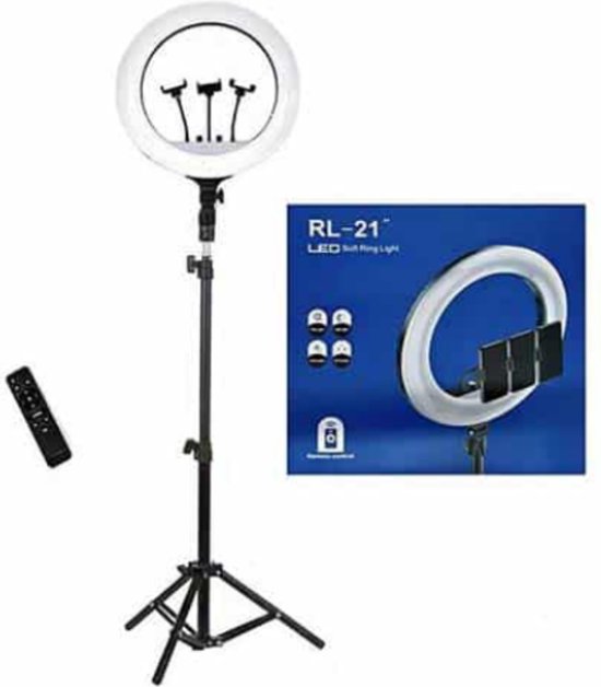 Guardian beauty RL 21″ Ring lamp | Soft Ring Light | 360° draaibaar | in hoogte... | bol