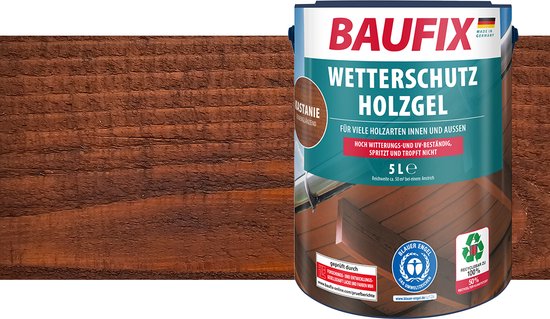 BAUFIX Houtbeschermende Gel- Beits kastanje 5 Liter | bol