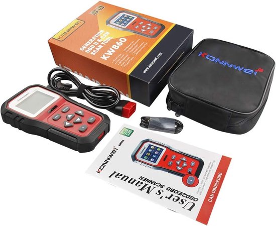 KONNWEI KW860 Unieke OBDII Scanner - Multifunctioneel OBD2 + EOBD Scanner -... | bol