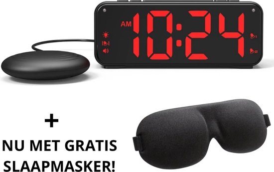 Waqqer Wake' N Shake + Gratis Slaapmasker! - Digitale Wekker ...