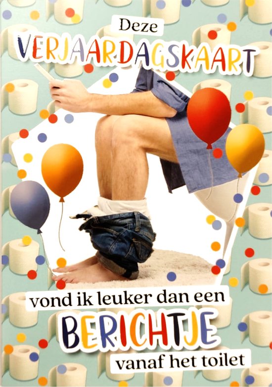 Kaart - Fun - Verjaardagskaart leuker dan een berichtje - BWH10-A | bol