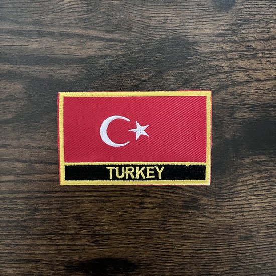 Turkije | Turkey Vlag Patch Strijkembleem 8 x 5 cm - Eenvoudig op te ...