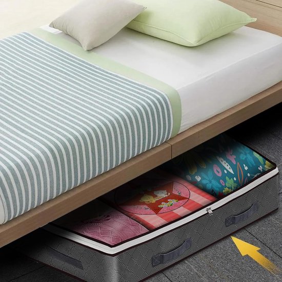 Set van 4 90 L Opbergzakken en Opbergbox voor onder het bed, Verhuisdozen, Opbergbox... | bol
