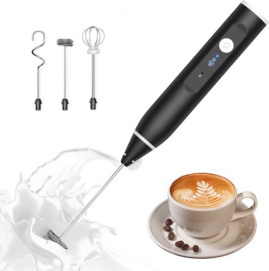 Cuisimax Elektrische Melkopschuimer met 3 Standen - USB C Oplaadbaar - Melk Opschuimer... | bol