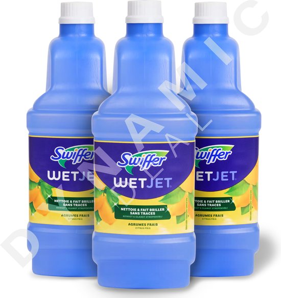 Swiffer WetJet Reinigingsmiddel - 1,25 liter x 3 voor Sterke en Frisse Reiniging | bol