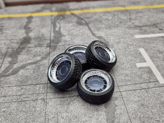 1:18 Pirelli velgenset 15 inch Gunmetal | bol