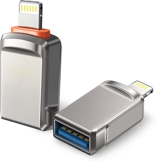 2x OTG Data Adapter - Geschikt voor iPhone, iPad - Apple Lightning naar ...