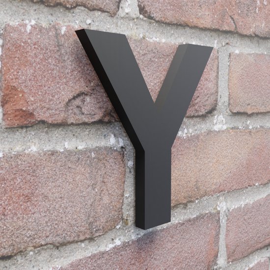 Huisnummer Arial Y zwart - Huisnummerbord - 10 cm - zelfklevend | bol