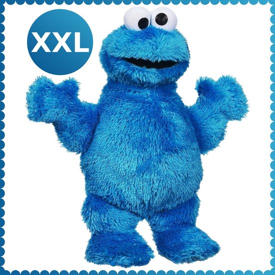 Cookie Monster - Sesamstraat Pluche Knuffel XXL 110 cm {Sesamestreet XL ...