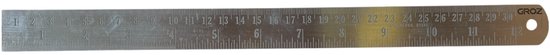 20x Stalen liniaal - Cm + Inch - Inch schaal op 2e kant | bol