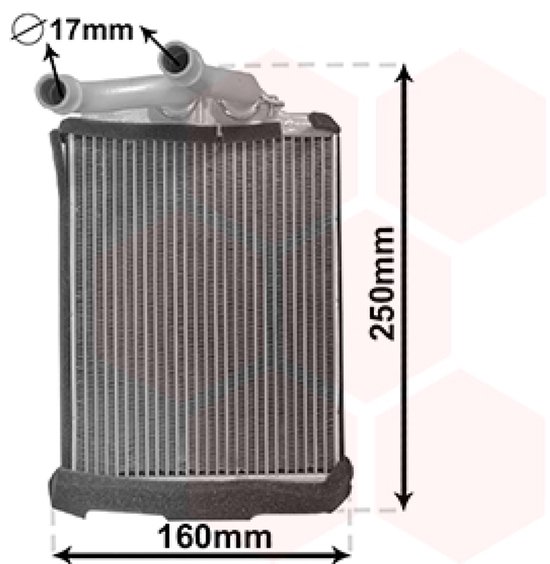 KACHEL RADIATEUR VOOR MERCEDES BENZ M-CLASS W163 1998-2005 1638300061 | bol