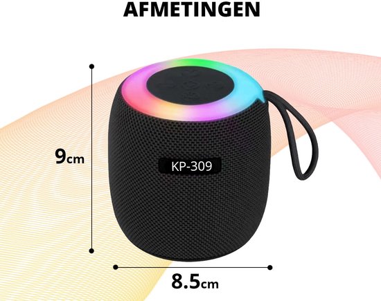 OKOP Bluetooth speaker - Draadloze muziek box - Draagbaar - Compact - Verlichting -... | bol
