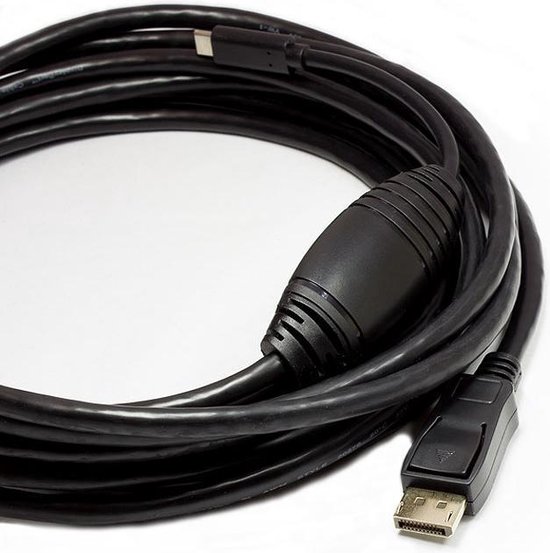 USB-C naar DisplayPort actieve kabel met DP Alt Mode (4K 60 Hz) / zwart ...