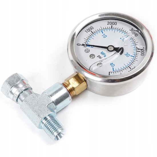 Lineaire manometer voor een verfunit met een 1/4" T-stuk | bol